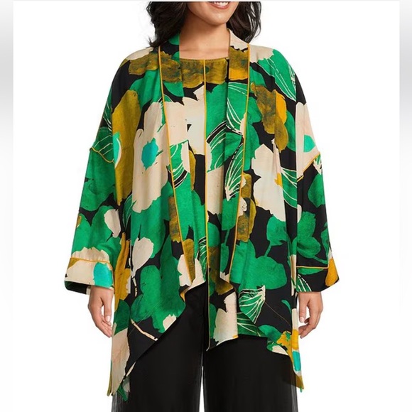 IC COLLECTION | Jackets & Coats | Ic Collection Plus Size Floral Print ...